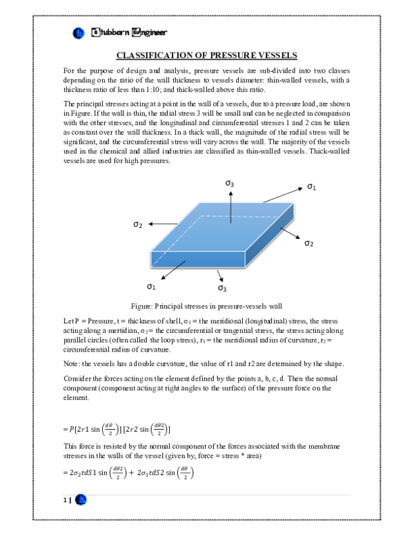 (PDF) CLASSIFICATION OF PRESSURE VESSELS