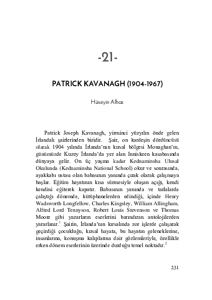 (PDF) PATRICK KAVANAGH (1904-1967)