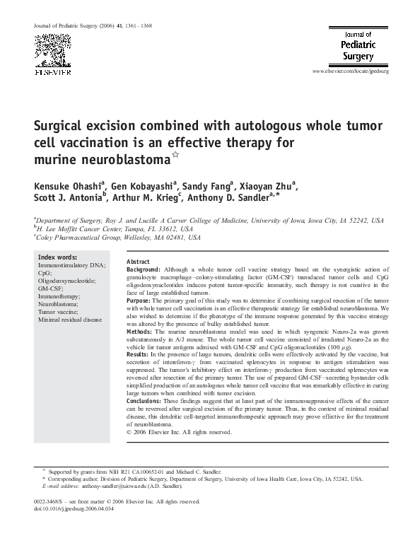 (PDF) Surgical excision combined with autologous whole tumor cell ...