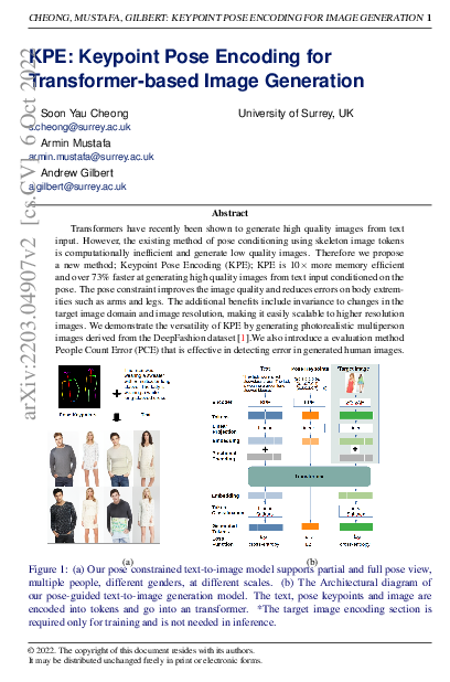 (PDF) KPE: Keypoint Pose Encoding for Transformer-based Image Generation