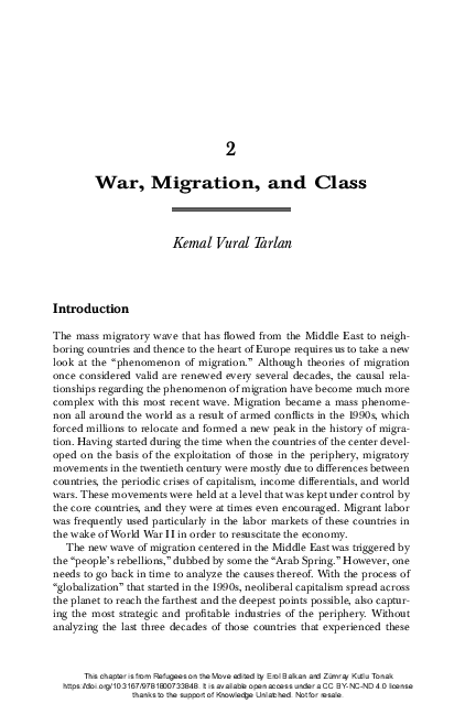 (PDF) 2. War, Migration, and Class