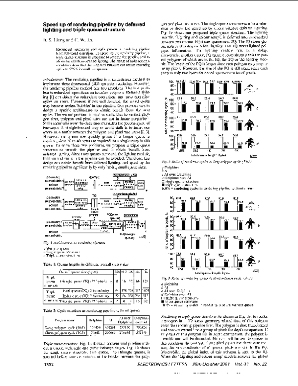 (PDF) Speed up of rendering pipeline by deferred lighting and triple queue structure
