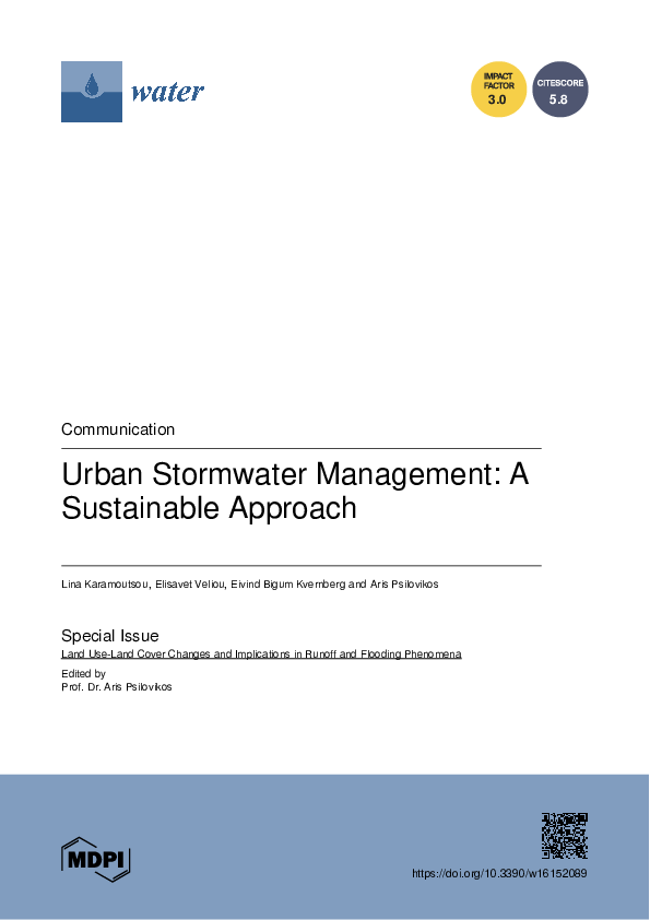 (PDF) Urban Stormwater Management: A Sustainable Approach