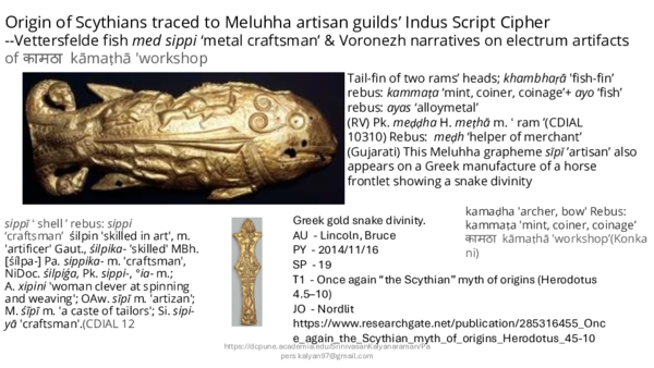 (PDF) Origin of Scythians traced to Meluhha artisan guilds’ Indus ...