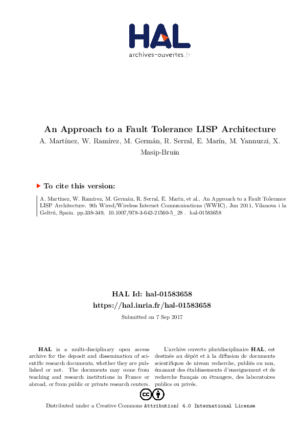 (PDF) An Approach to a Fault Tolerance LISP Architecture