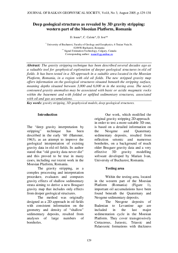 (PDF) Deep geological structures as revealed by 3D gravity stripping ...