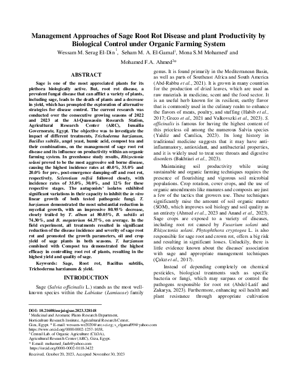 (PDF) Management Approaches of Sage Root Rot Disease and plant ...