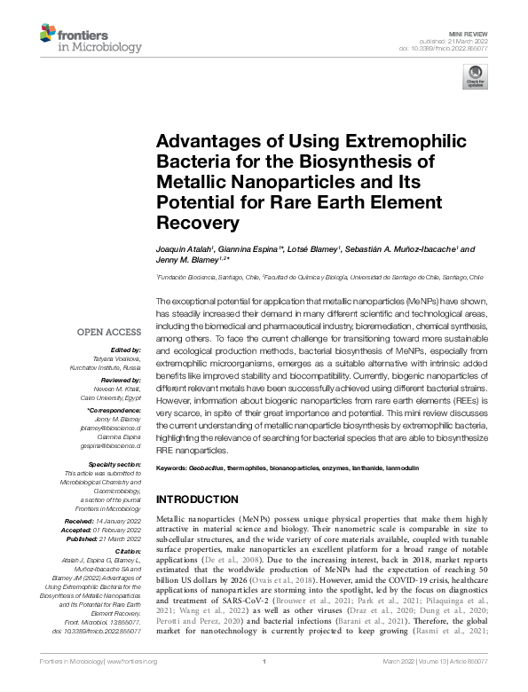 (PDF) Advantages of Using Extremophilic Bacteria for the Biosynthesis ...
