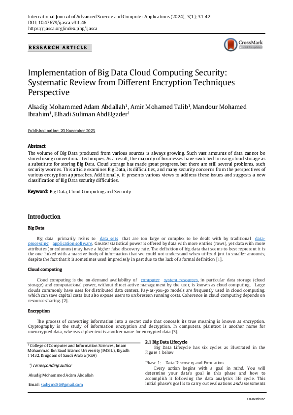 (PDF) Systematic Review from Different Encryption Techniques Perspectives