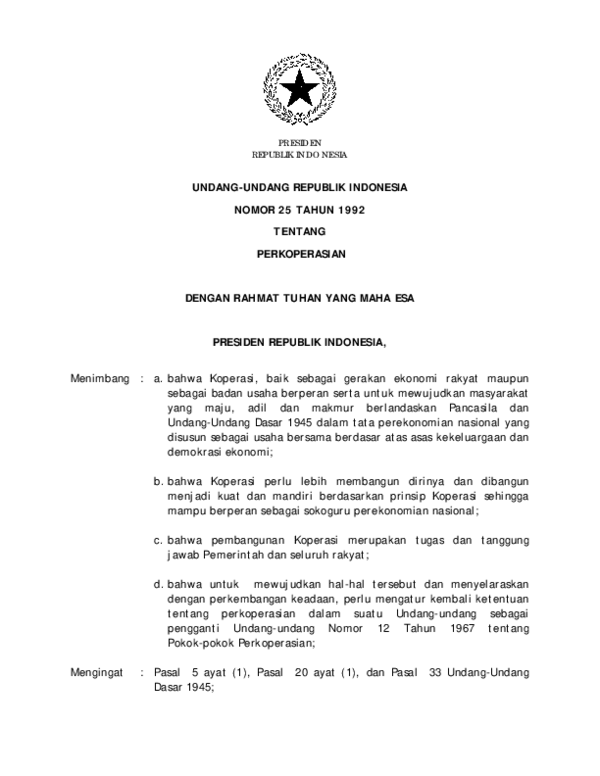 (PDF) UU Nomor 25 Tahun