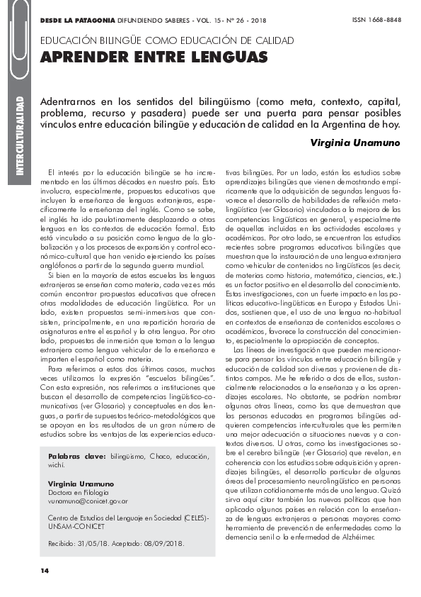 (PDF) Aprender entre lenguas