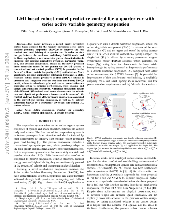 (PDF) LMI-based robust model predictive control for a quarter car with series active variable ...