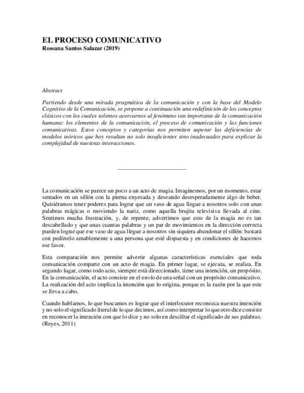 (PDF) EL PROCESO COMUNICATIVO