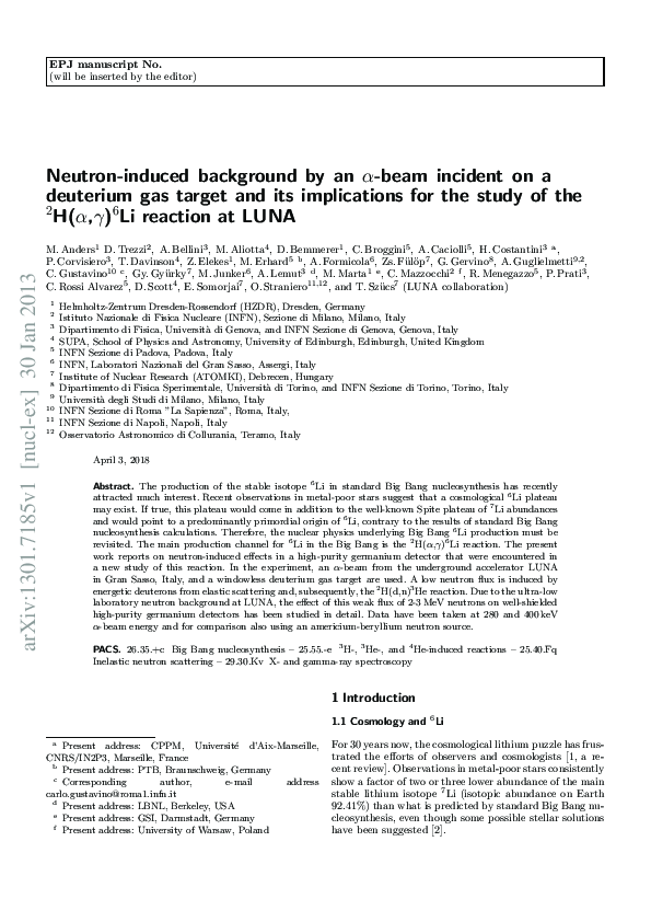 (PDF) Neutron-induced background by an α-beam incident on a deuterium ...