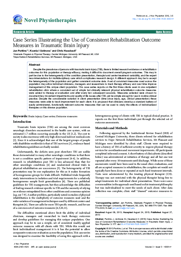 (PDF) Case Series Illustrating the Use of Consistent Rehabilitation ...
