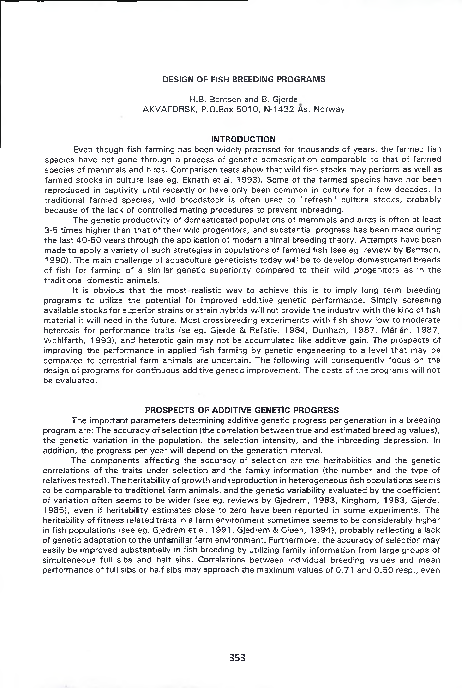 (PDF) Design of fish breeding programs