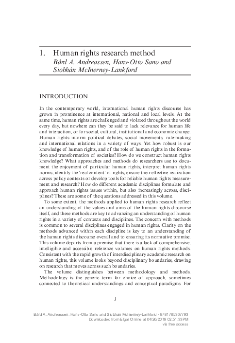 (PDF) Human rights research method
