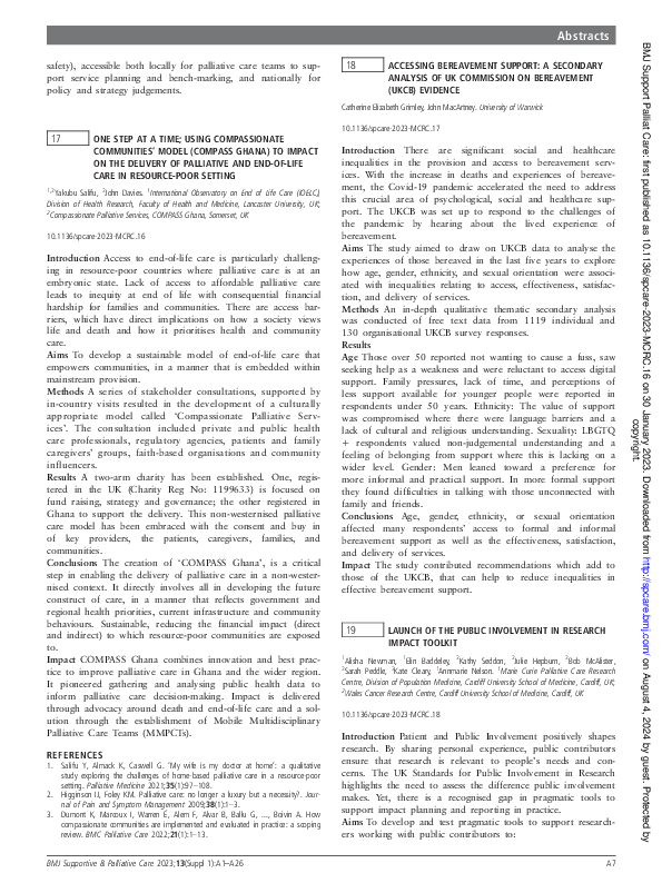 (PDF) 17 One step at a time; using compassionate communities’ model ...