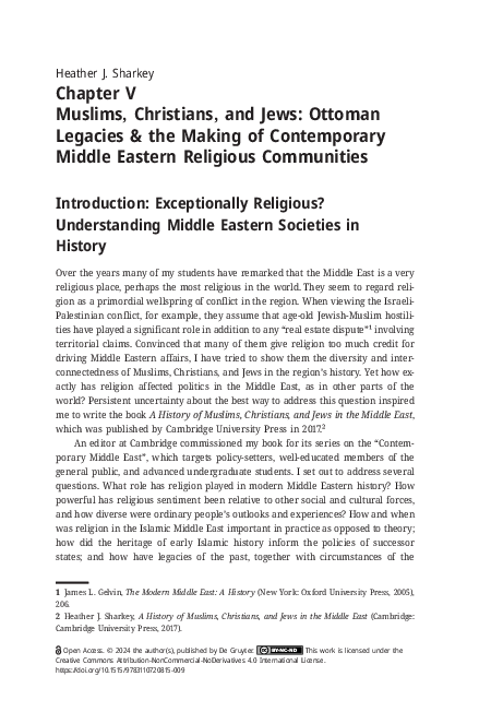 (PDF) Muslims, Christians, and Jews: Ottoman Legacies & the Making of ...