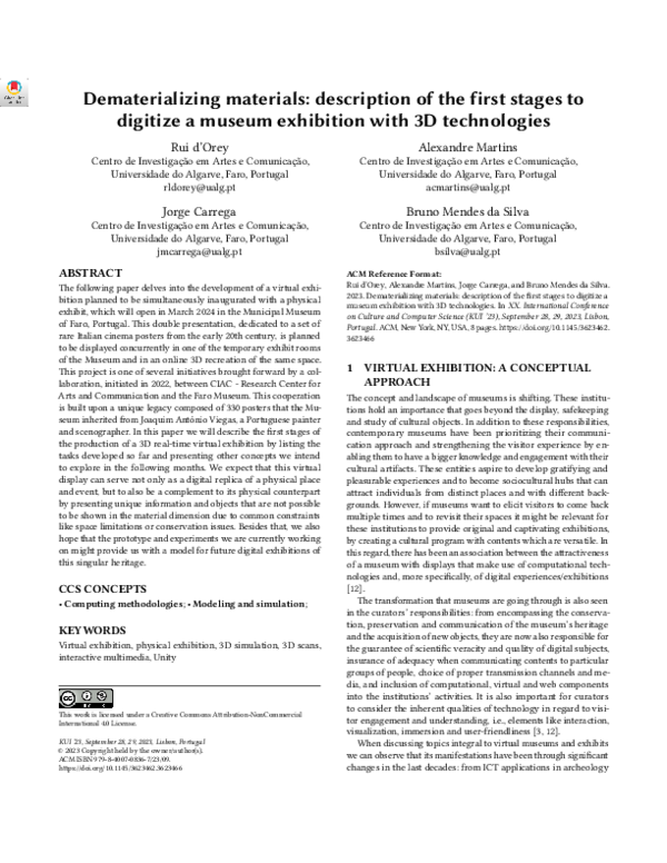 (PDF) Dematerializing materials: description of the first stages to ...