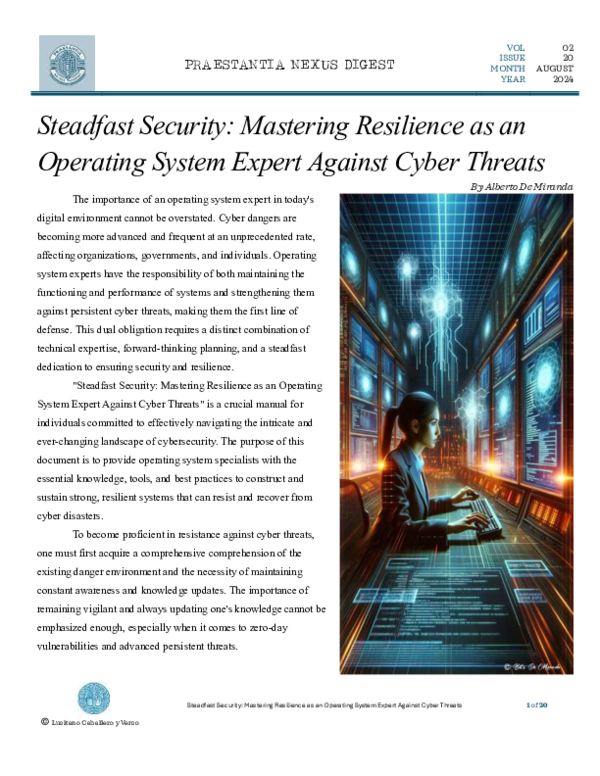 (PDF) Steadfast Security: Mastering Resilience as an Operating System ...
