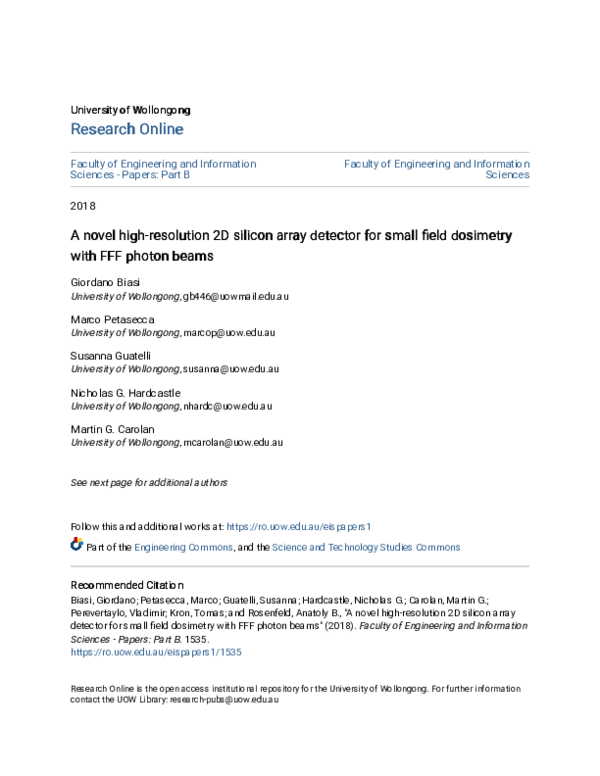 (PDF) A novel high-resolution 2D silicon array detector for small field ...