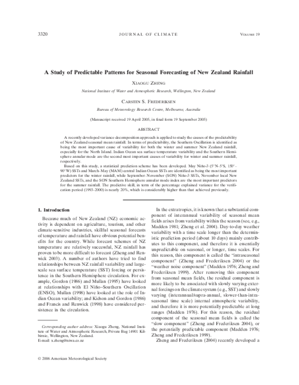 (PDF) A Study of Predictable Patterns for Seasonal Forecasting of New ...