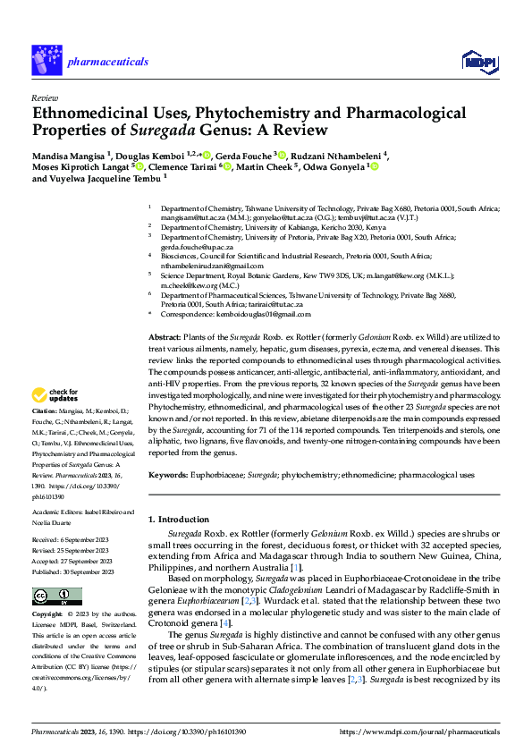 (PDF) Ethnomedicinal Uses, Phytochemistry and Pharmacological ...