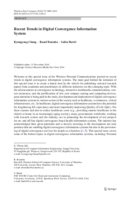 (PDF) Recent Trends in Digital Convergence Information System