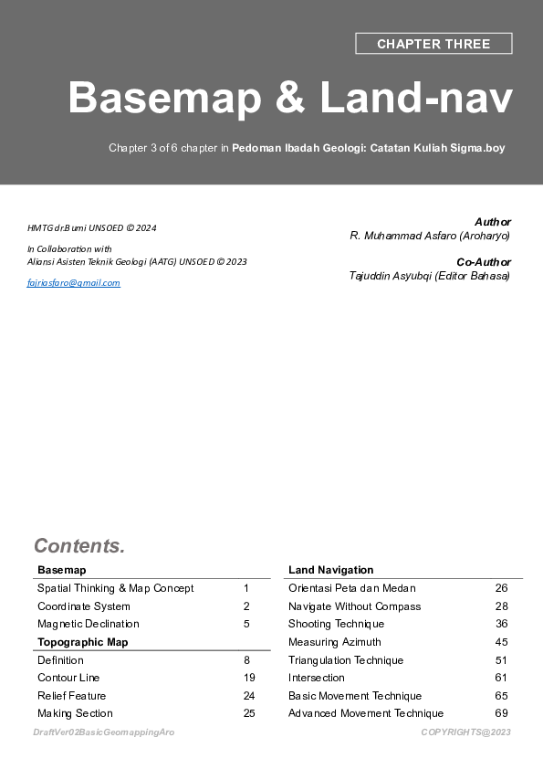 (PDF) 3. Basemap and Land Navigation_Pedoman / Panduan / Modul Ibadah Pemetaan Geologi - Catatan ...