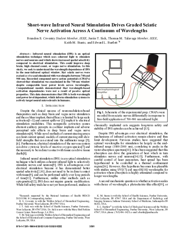 (PDF) Short-wave Infrared Neural Stimulation Drives Graded Sciatic ...