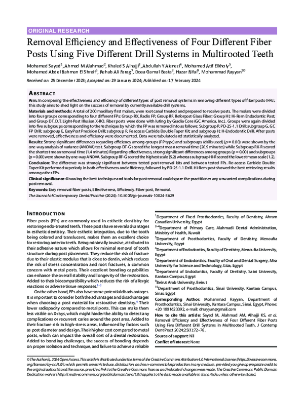 (PDF) Removal Efficiency and Effectiveness of Four Different Fiber ...