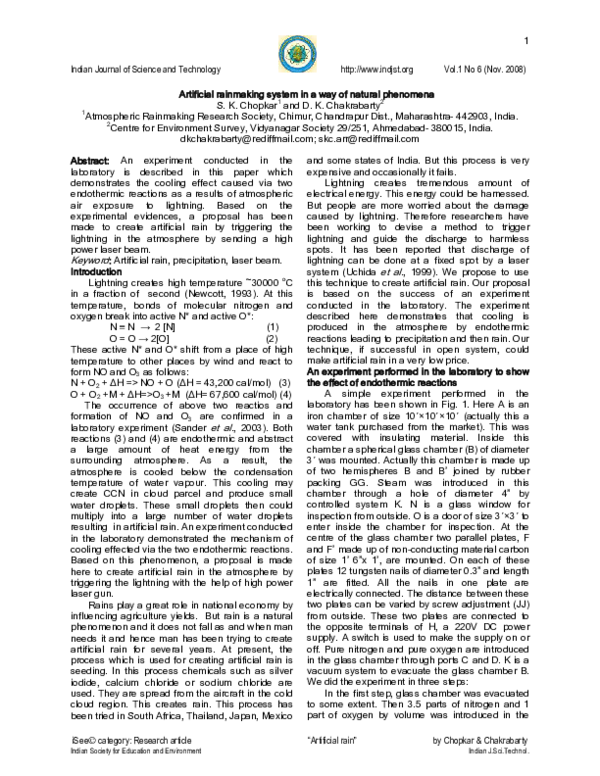 (PDF) Artificial Rainmaking System in a Way of Natural Phenomena