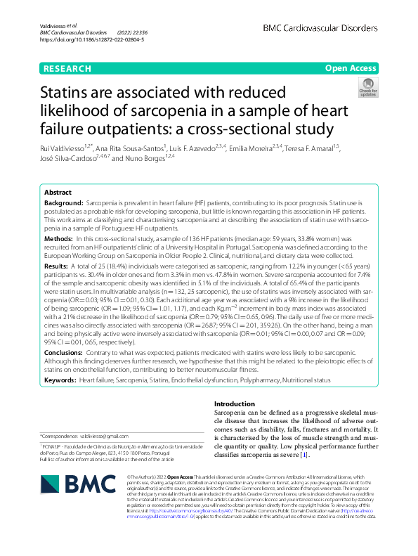(PDF) Statins are associated with reduced likelihood of sarcopenia in a ...