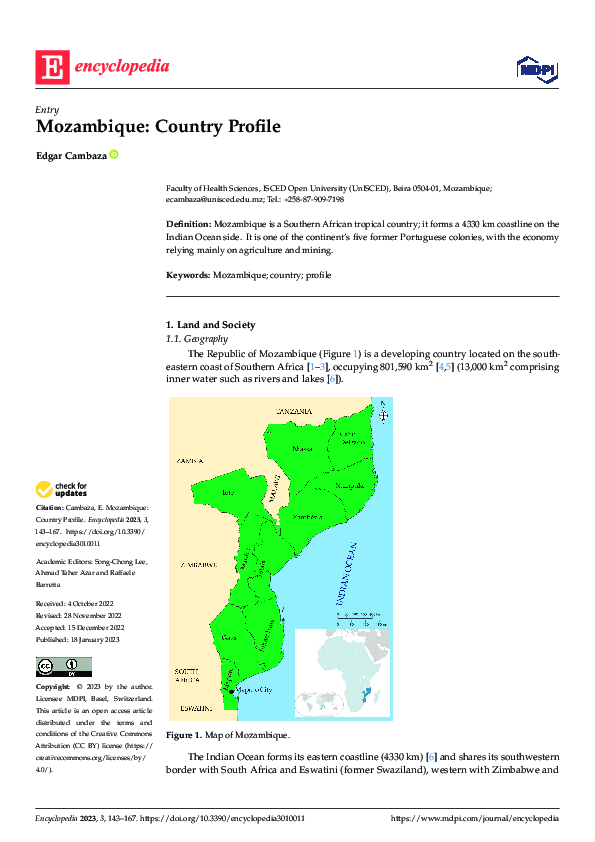 (PDF) Mozambique: Country Profile