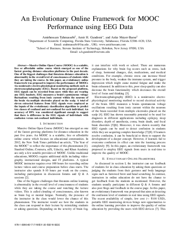 (PDF) An Evolutionary Online Framework for MOOC Performance Using EEG Data | Anke Meyer-Baese ...