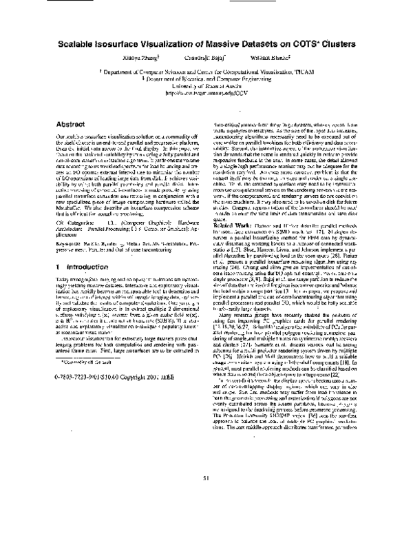 (PDF) Scalable isosurface visualization of massive datasets on COTS ...