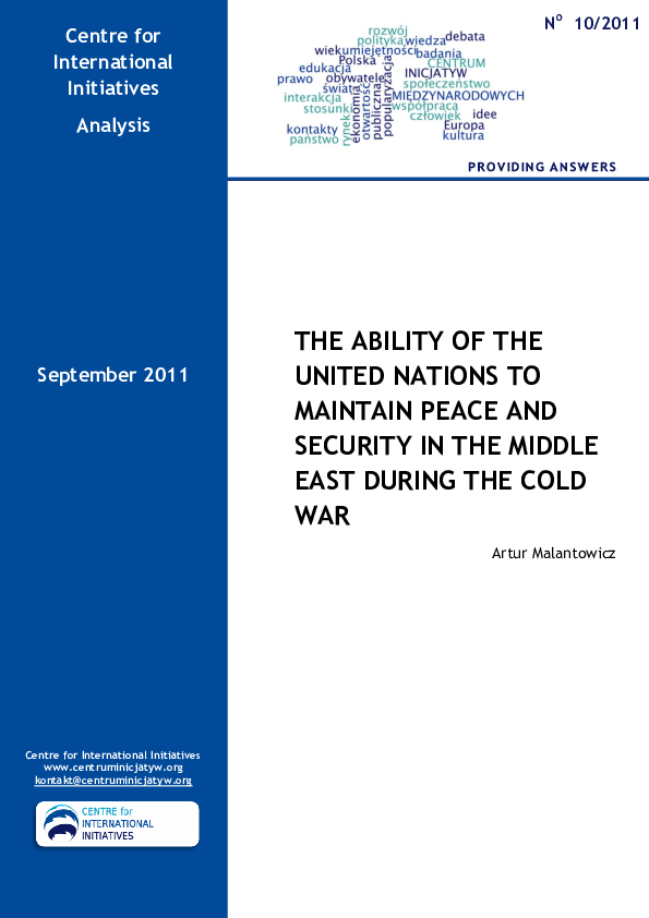 (PDF) The ability of the United Nations to maintain peace and security ...