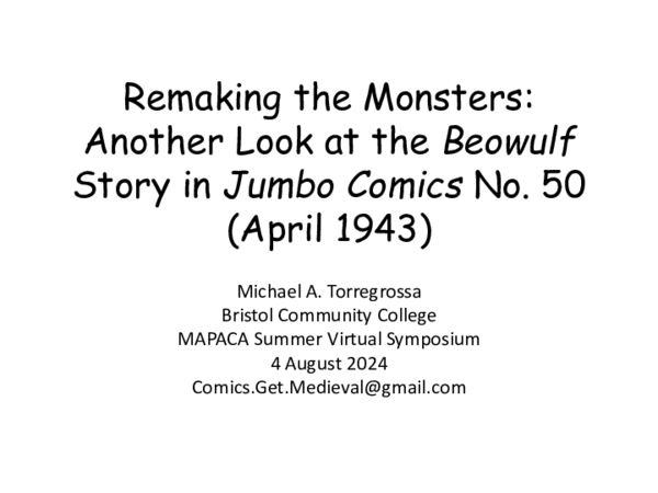 (PDF) 2024: "Remaking the Monsters: Another Look at the Beowulf Story ...