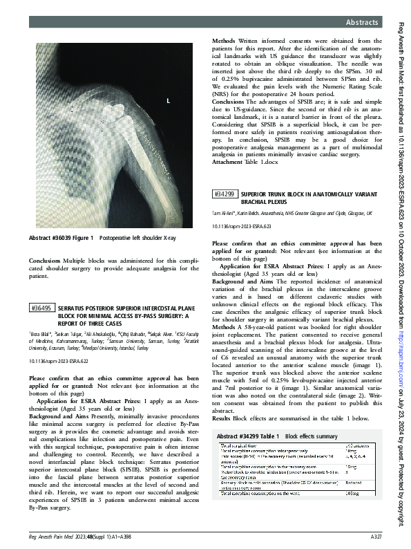 (PDF) #34299 Superior trunk block in anatomically variant brachial plexus