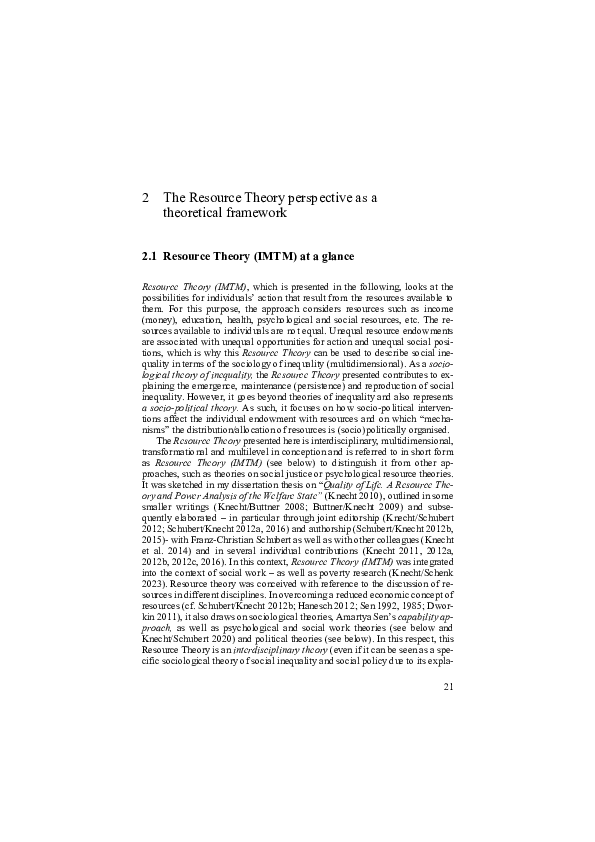 (PDF) IMTM Resource Theory