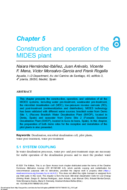 (PDF) Construction and operation of the MIDES plant