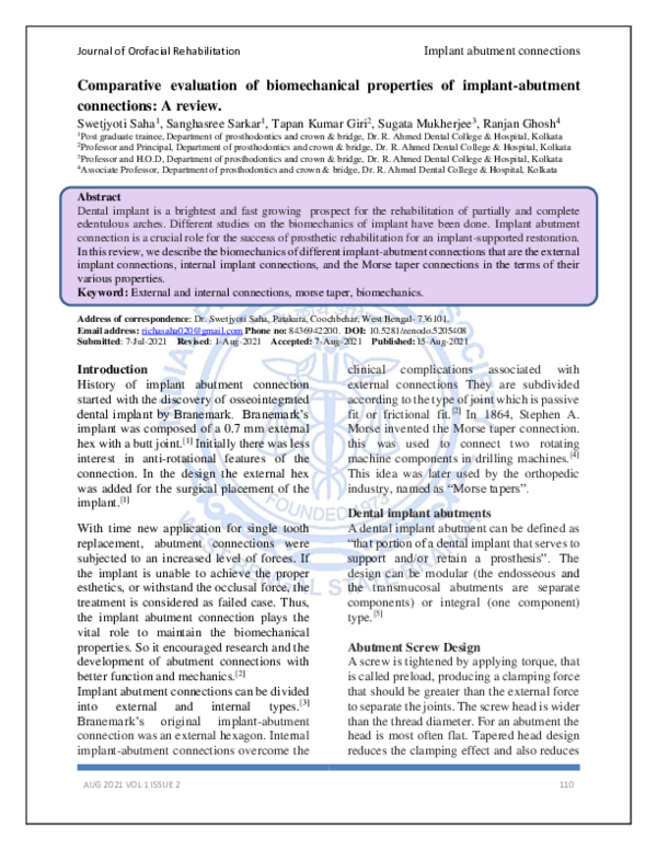 (PDF) Comparative evaluation of biomechanical properties of implant ...