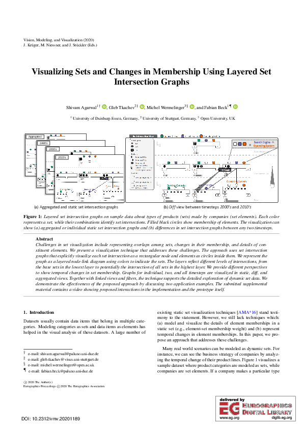 (PDF) Visualizing Sets and Changes in Membership Using Layered Set Intersection Graphs
