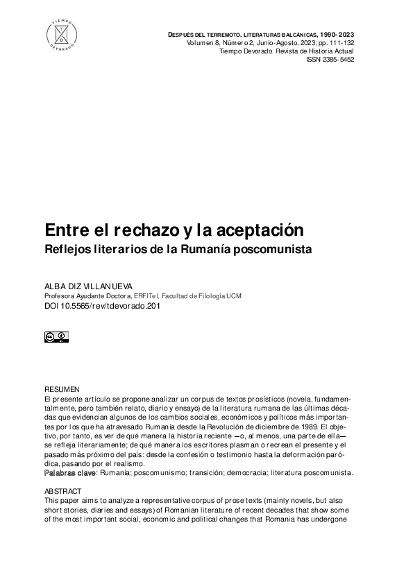 (PDF) Entre el rechazo y la aceptación