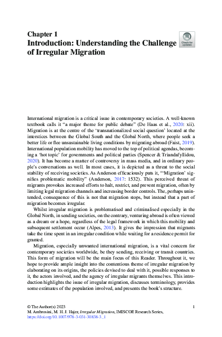 (PDF) Introduction: Understanding the Challenge of Irregular Migration