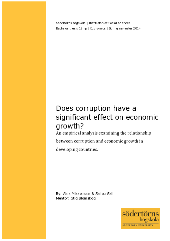 (PDF) Does corruption have a significant effect on economic growth ...