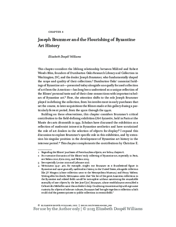 (PDF) Joseph Brummer and the Flourishing of Byzantine Art History