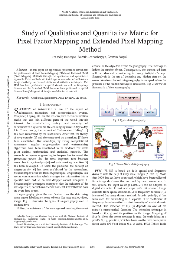 (PDF) Study Of Qualitative And Quantitative Metric For Pixel Factor Mapping And Extended Pixel ...