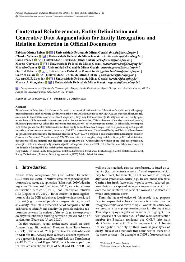(PDF) Contextual Reinforcement, Entity Delimitation and Generative Data Augmentation for Entity ...